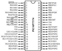 PIC16F74-I/P CMOS Microcontrolador Microchip circuito integrado semiconductores proyectos ...