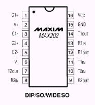 MAX202 transceptor circuito integrado max202 circuito max202 transmisor ...