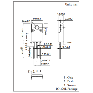 Transistor 2SK2324 Mosfet TO220 CH-N 800 V 16 A circuito integrado ...