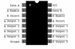 74LS155 TTL Demultiplexor y Decodificador de 2 a 4 Líneas circuito ...