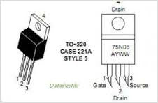 Transistor NTP75N06 Mosfet TO220 60 V 75 A semiconductor refacciones ...