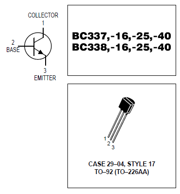 Transistor BC338 Pequeña Señal nte123ap semiconductor refacciones ...