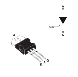 SCR 35 A 800 V TO220 MCR265-10 – Carrod